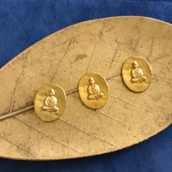 Vintage | Jewelry | 3 Little Gold Tone Buddha Charmstokens Zen Jewelry ...